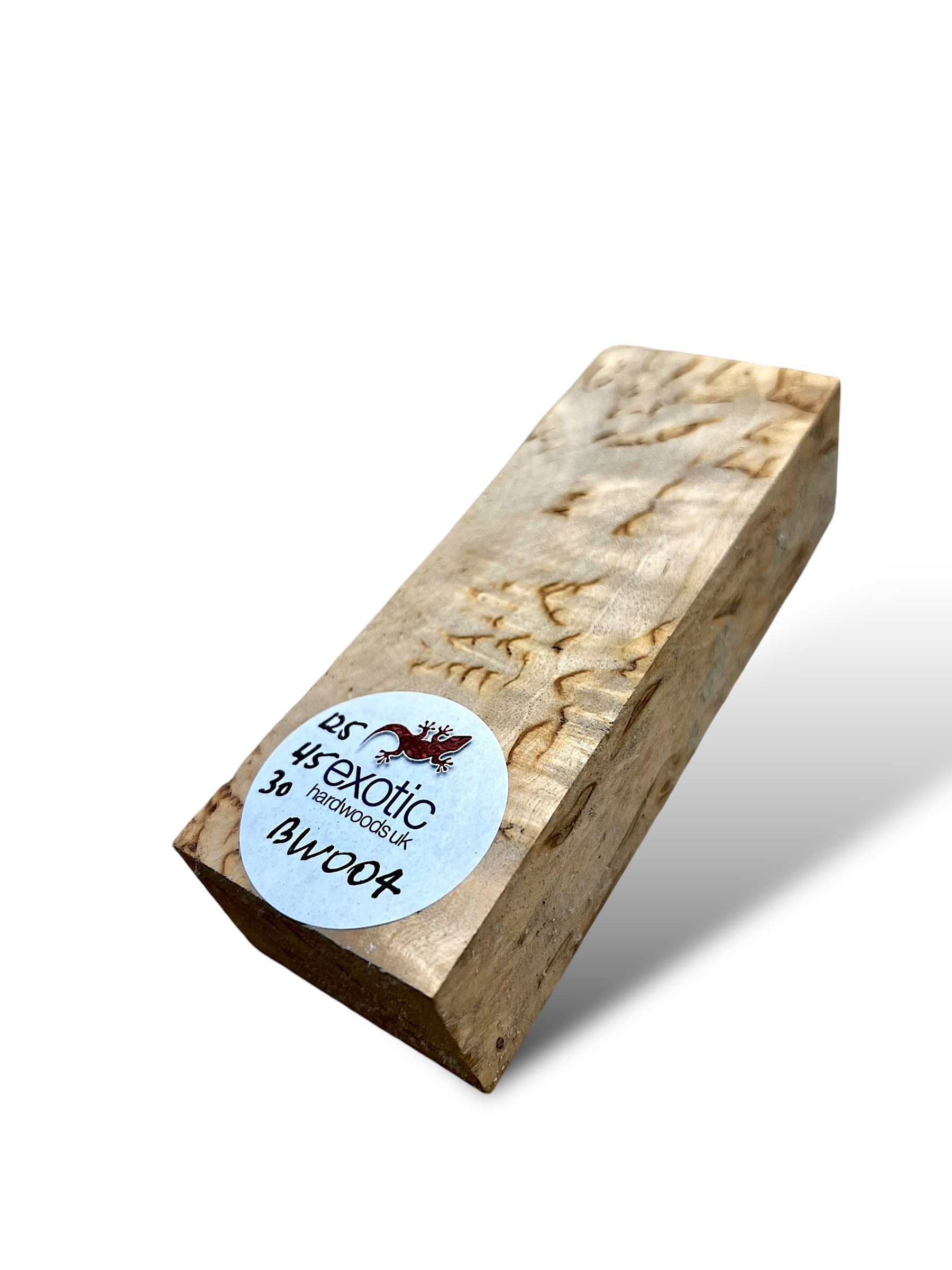 Masur Birch air dried - 125 x 45 x 30mm BW004 - Exotic Hardwoods UK